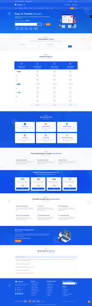 Hostma – Laravel Modern Web Hosting Template