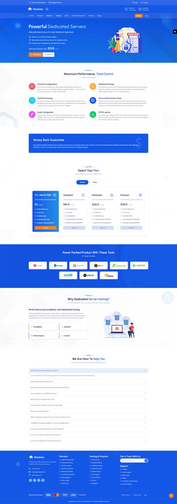 Hostma – Laravel Modern Web Hosting Template
